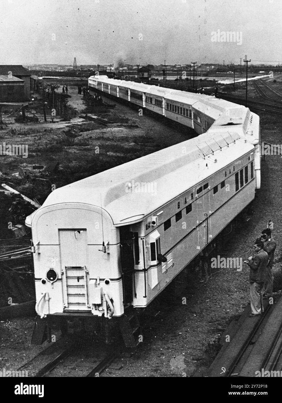 Royal tour of South Africa. A rear view of the White Train ...