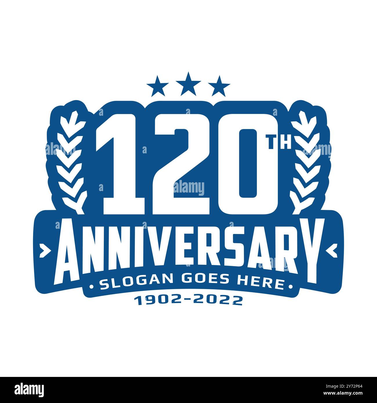 120 years anniversary logo design template. 120th anniversary celebration logotype. Vector and ...