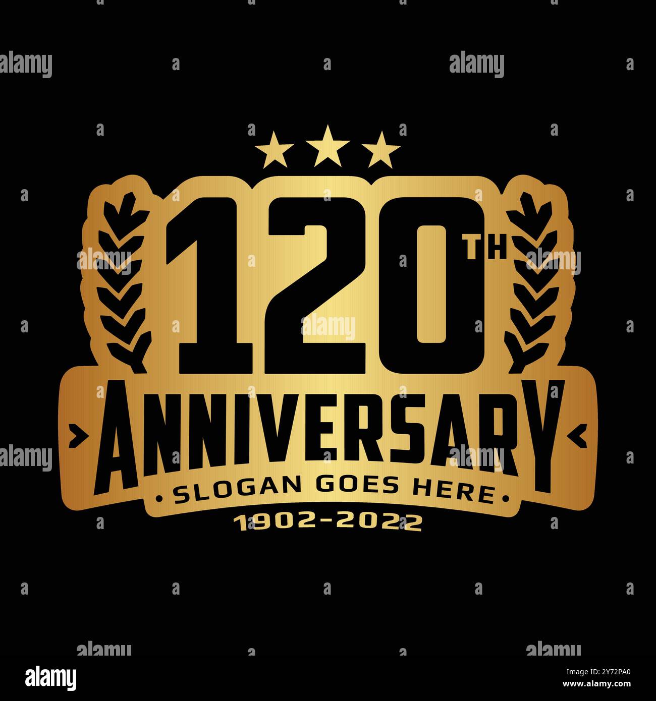 120 years anniversary logo design template. 120th anniversary ...