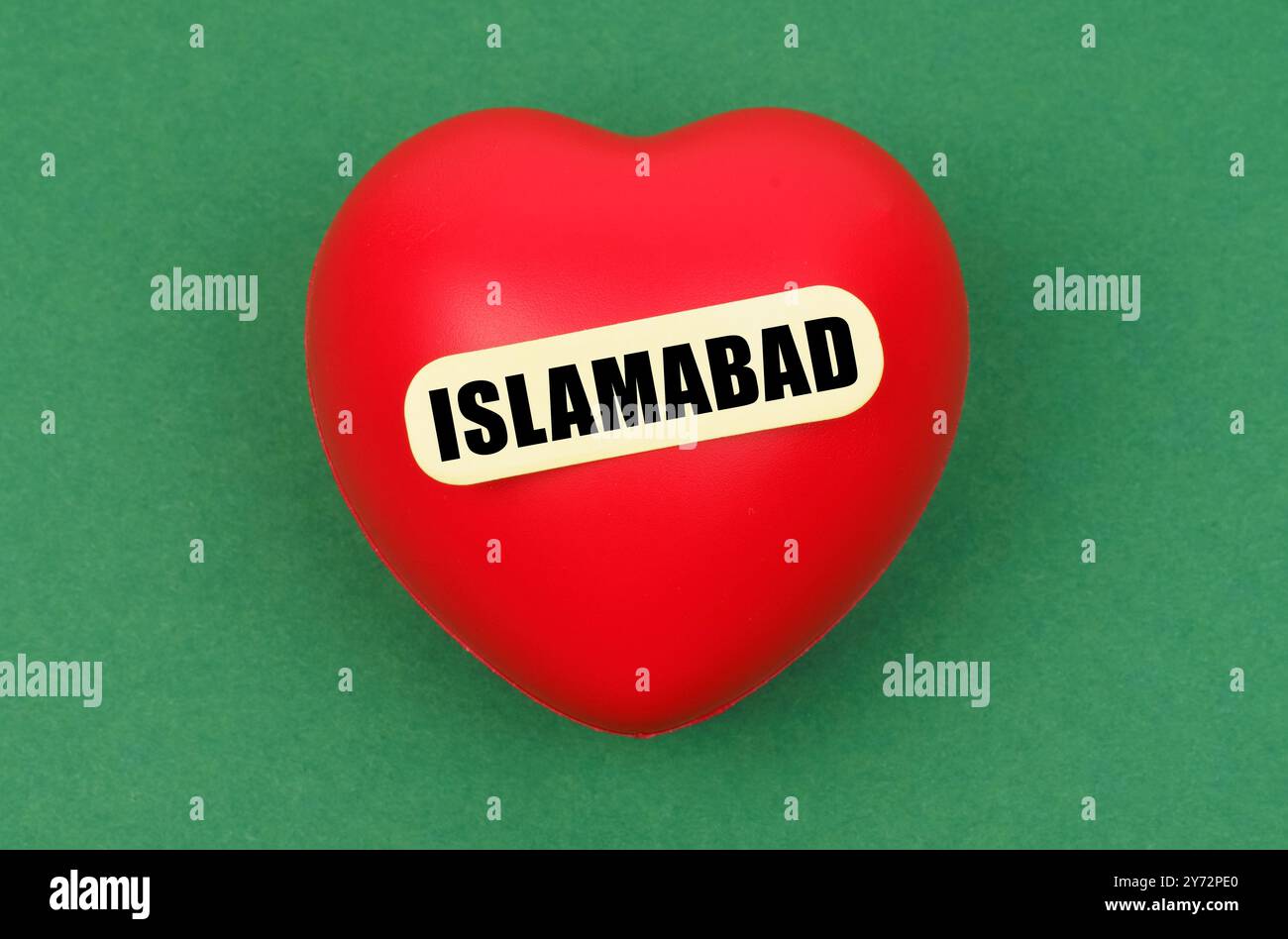 A bold red heart emphasizes affection for the capital city of Islamabad ...