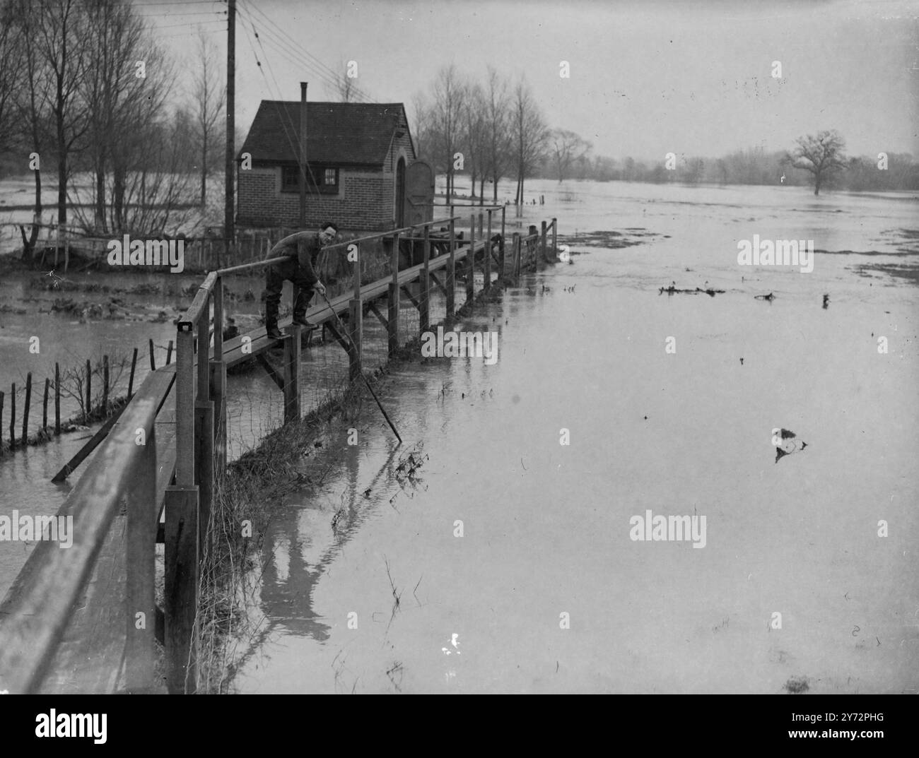 Floods in Sussex. The thaw which followed recent heavy snow has caused ...