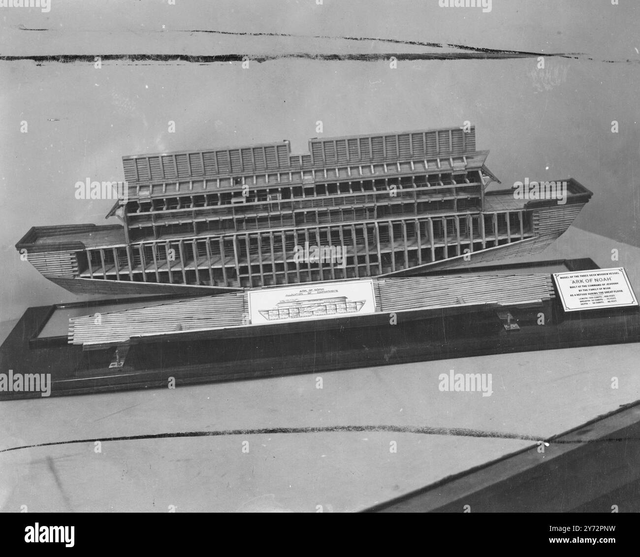 Prize-winning ship model. A model of a ship, winning the second prize ...