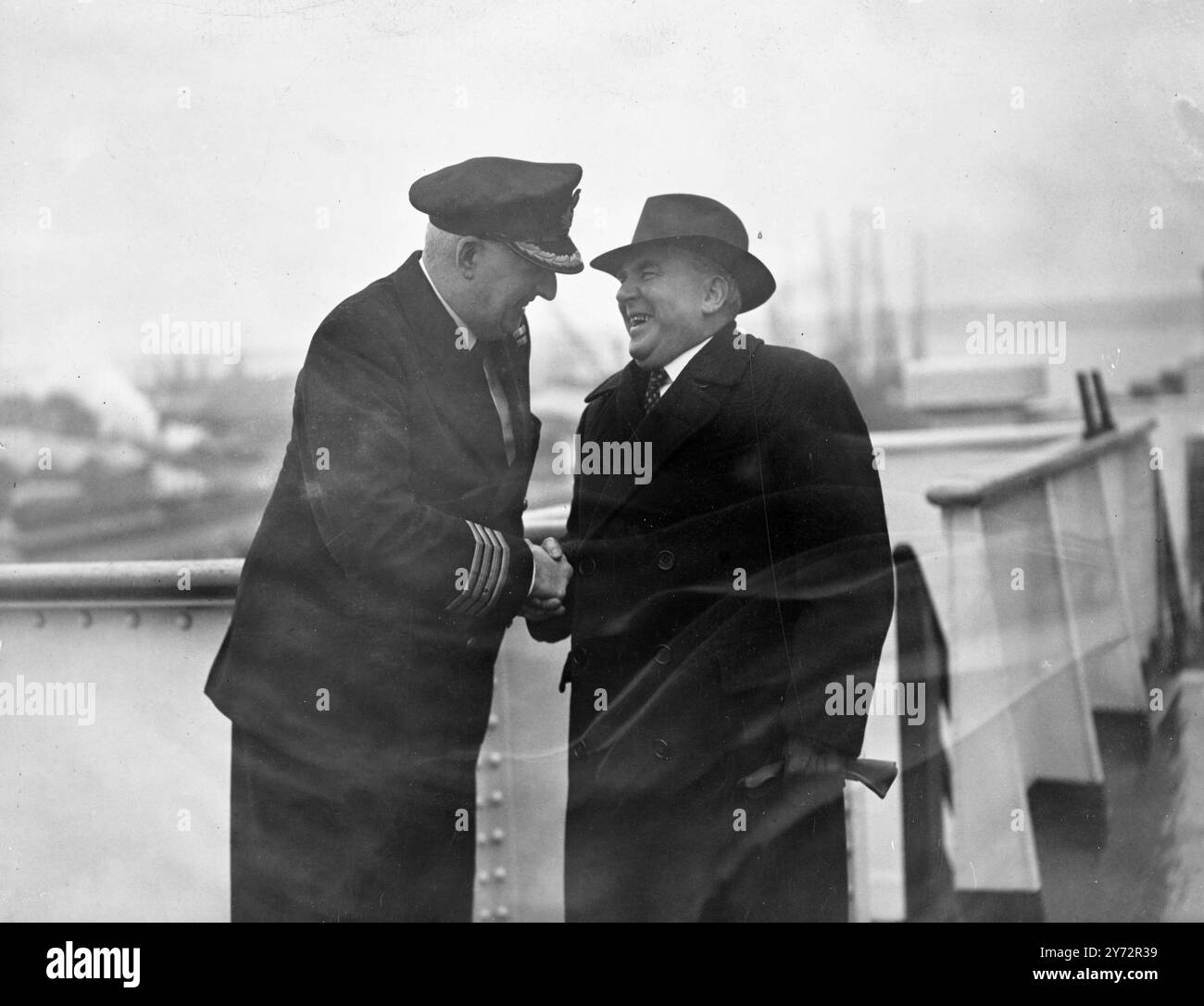 Captain C M Ford takes over the 'Q E'. Captain C M Ford has taken over ...