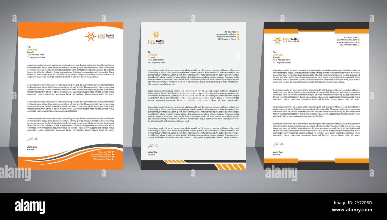 Business corporate letterhead template Stock Vector Images - Alamy