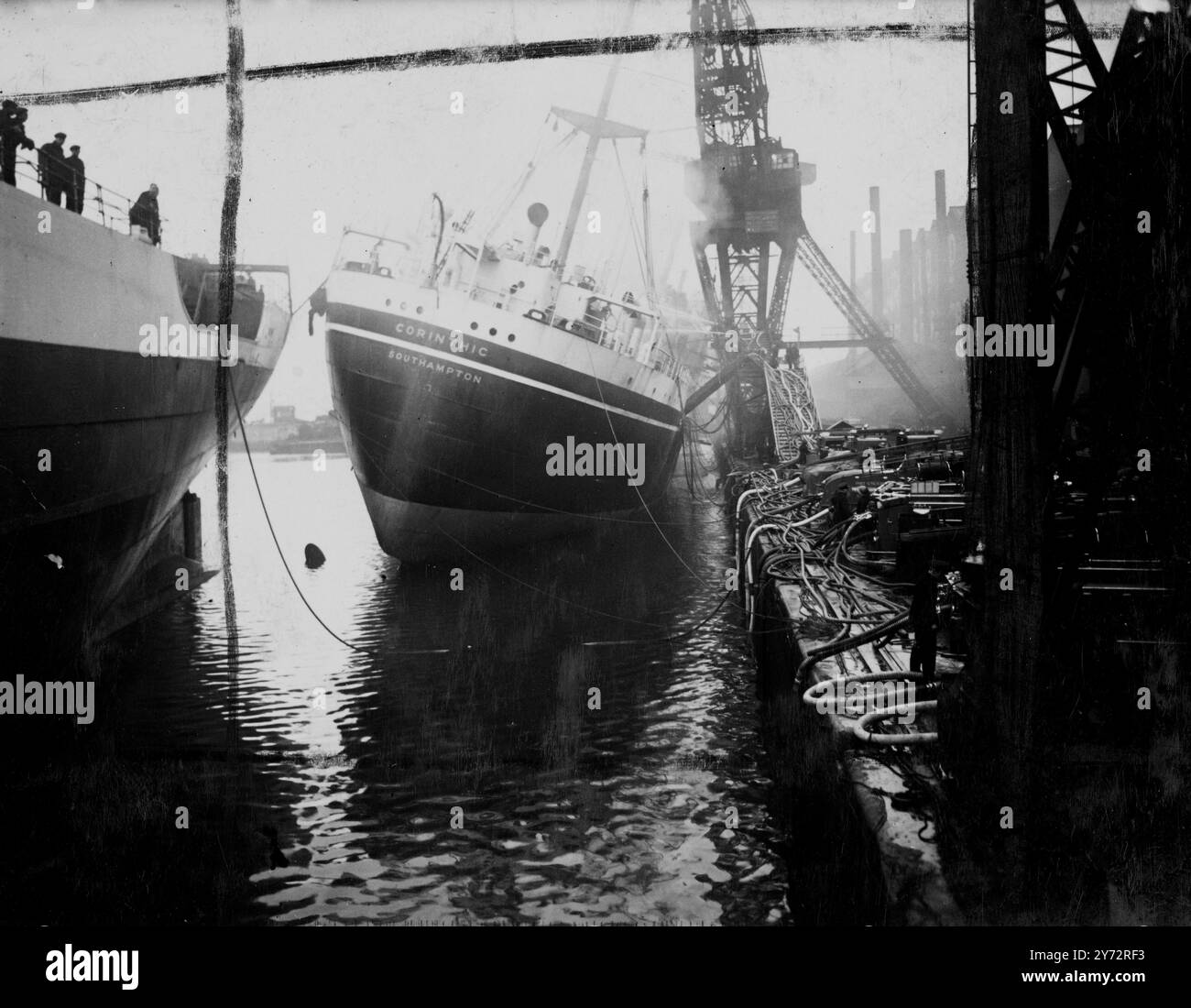 Fire broke out in Britain's biggest post-war merchant ship, but ...