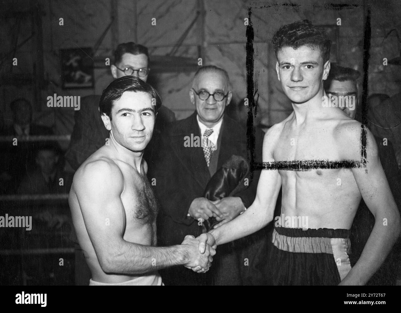 Cliff Curvis (right) 19-year-old Swansea deck worker, meets veteran Al ...