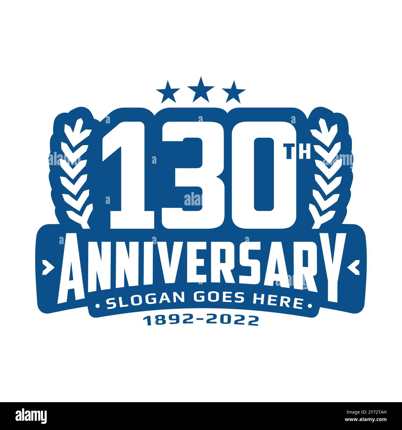 130 years anniversary logo design template. 130th anniversary ...