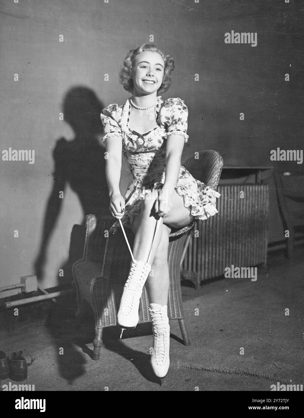 Training at the Queens Ice Rink, London, for the world championship at ...