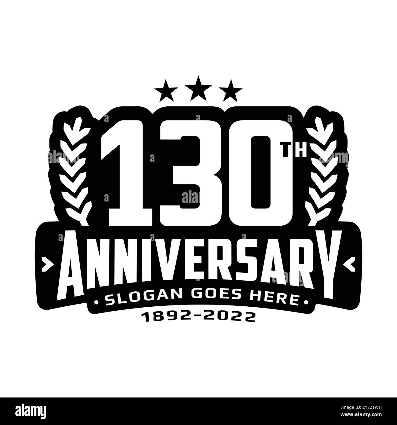 130 years anniversary logo design template. 130th anniversary ...