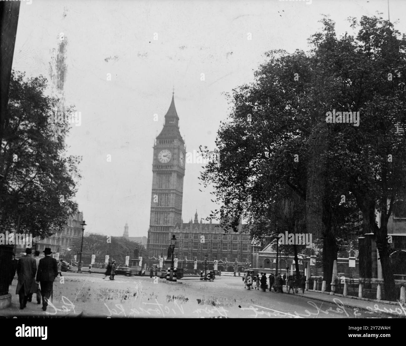 Big Ben at Westminster. 7 November 1945 Stock Photo - Alamy