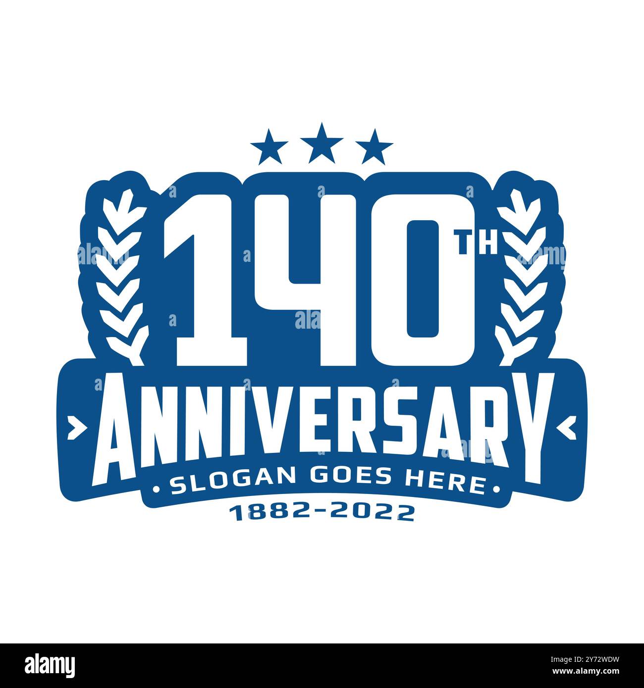 140 years anniversary logo design template. 140th anniversary ...