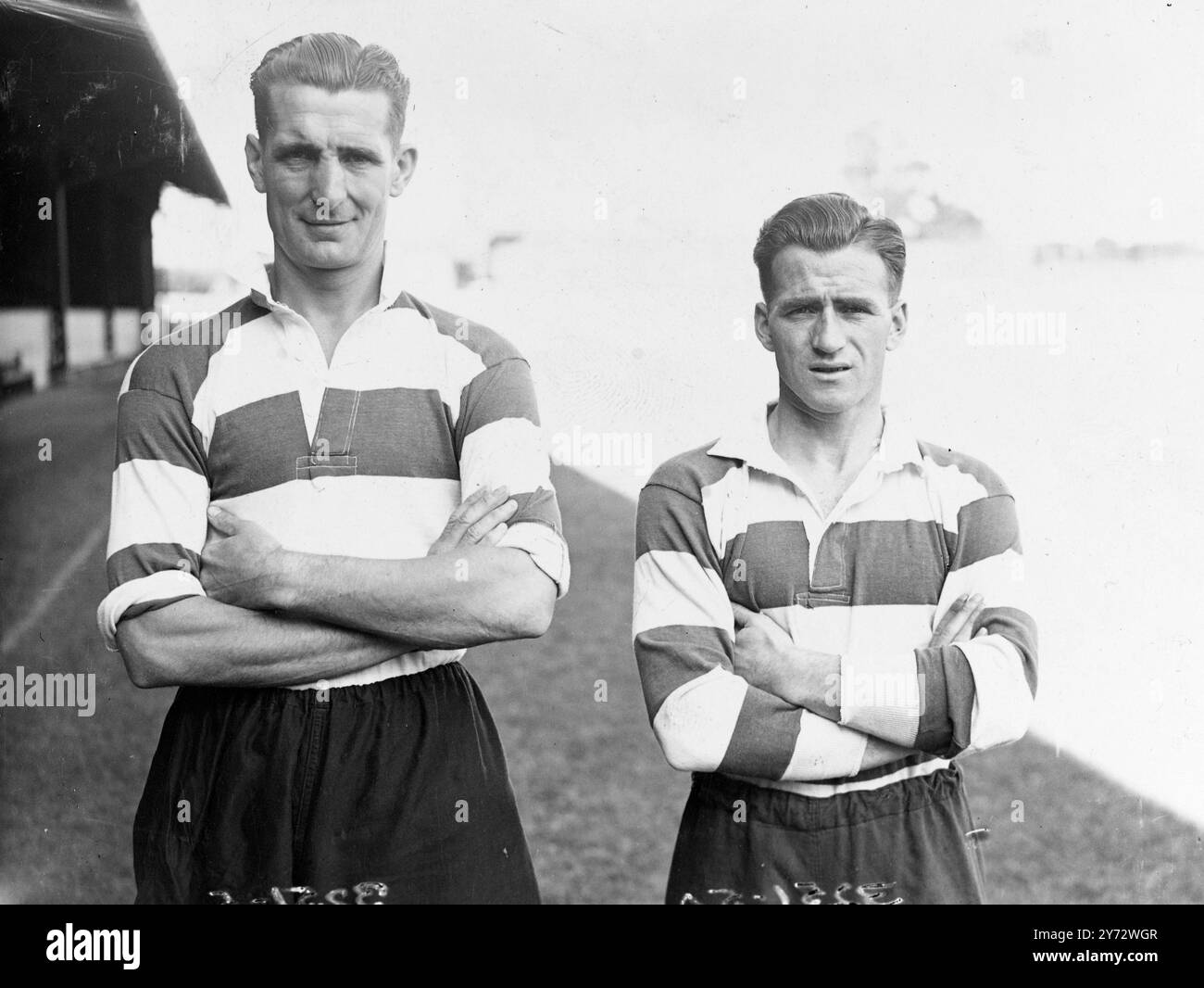 Queens Park Rangers centre half back, A.Ridyard (left) and Pattison. 22 ...