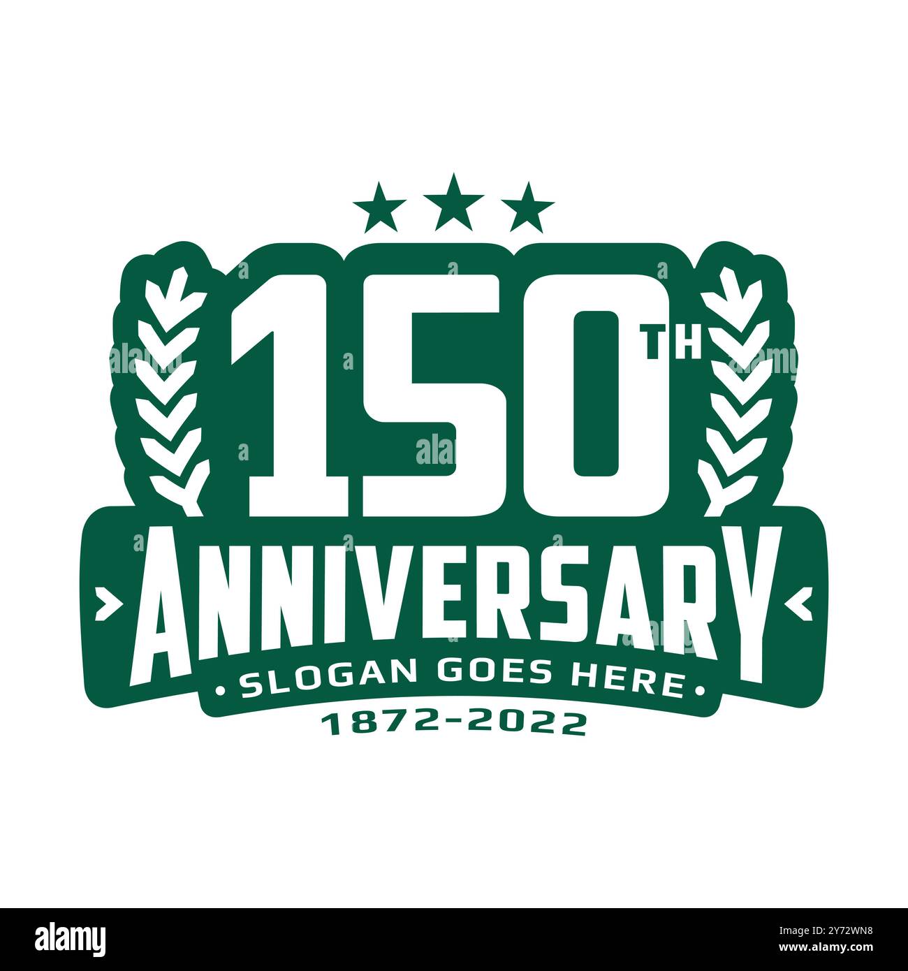 150 years anniversary logo design template. 150th anniversary ...