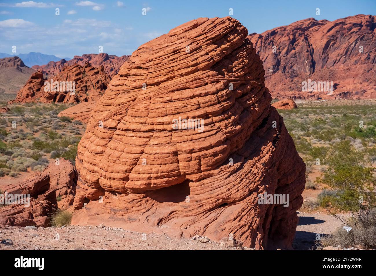 Valley of Fire State Park in Nevada, USA is a picturesque display of ...