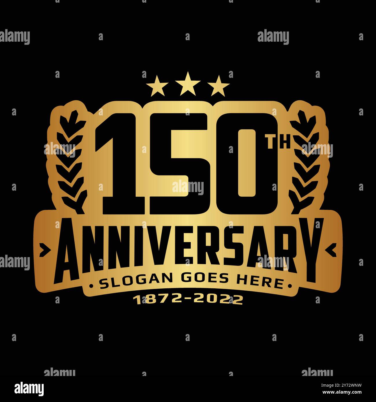 150 years anniversary logo design template. 150th anniversary ...