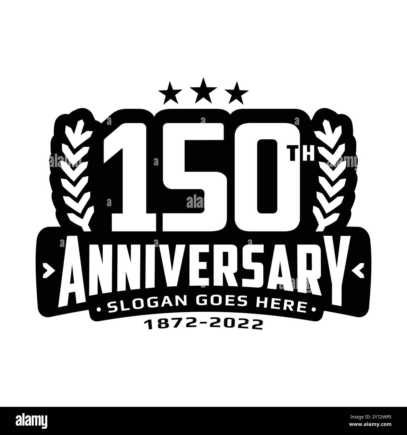 150 years anniversary logo design template. 150th anniversary ...