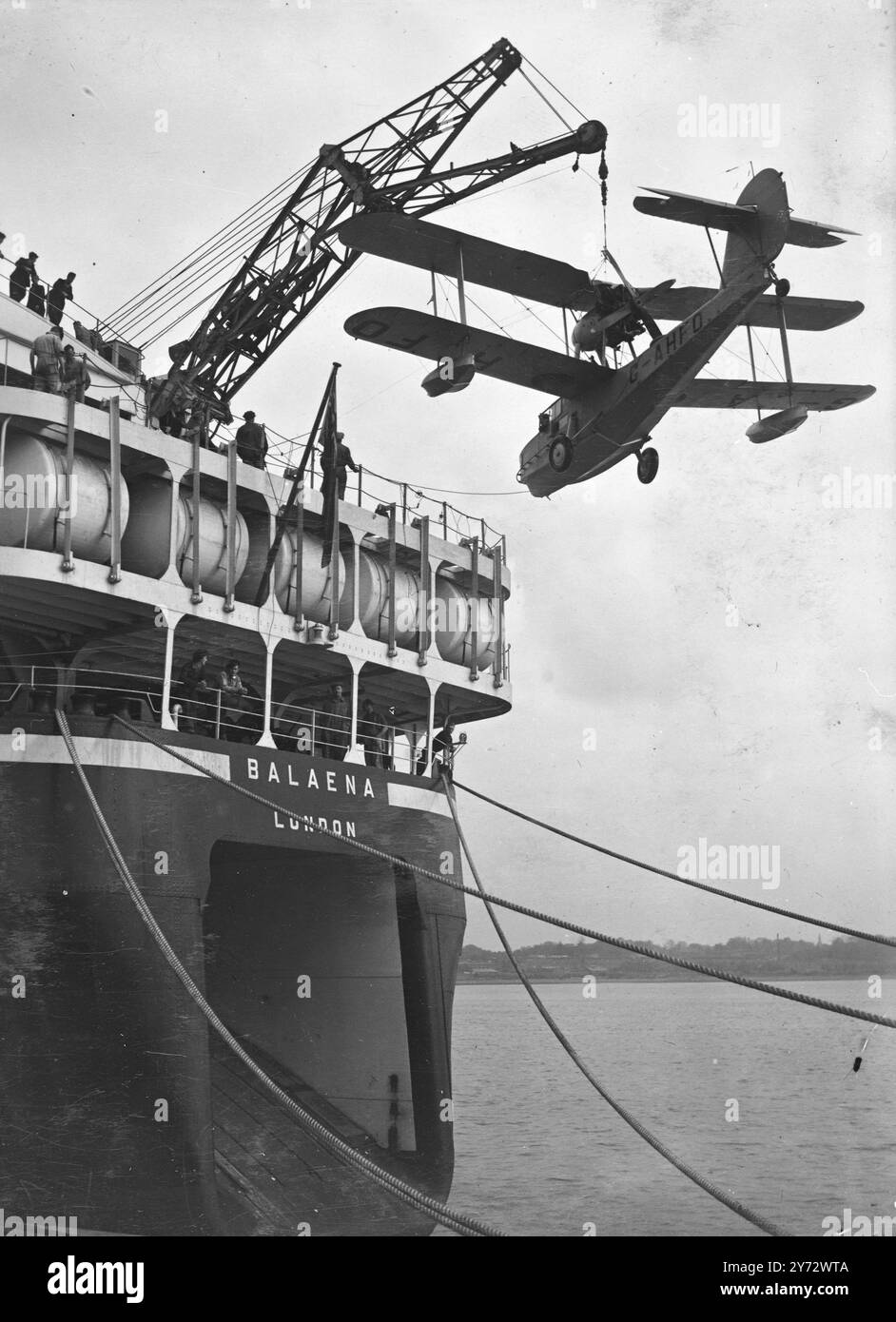 The first whale factory ship to carry aircraft for spotting purposes ...