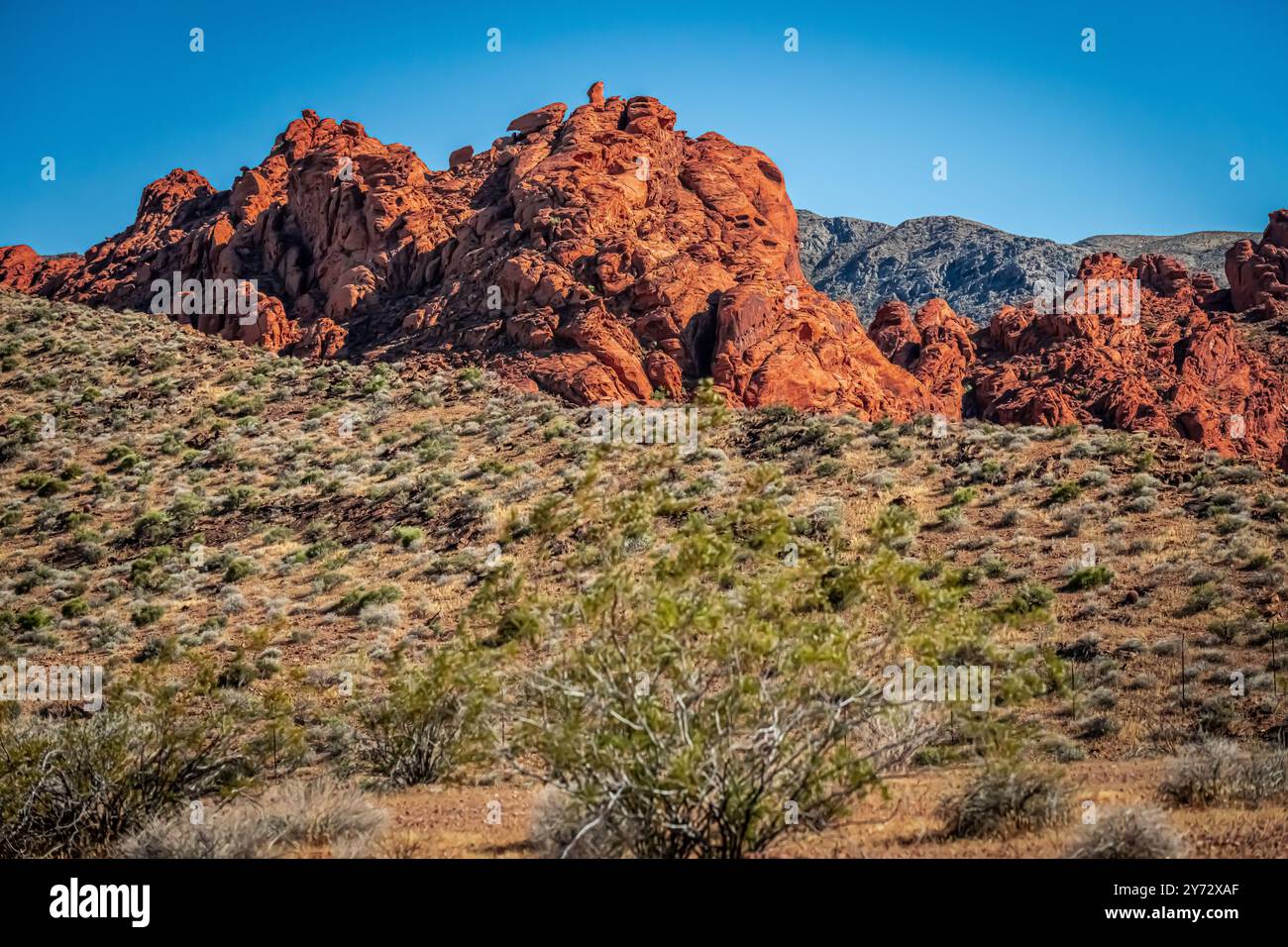 Valley of Fire State Park in Nevada, USA is a picturesque display of ...