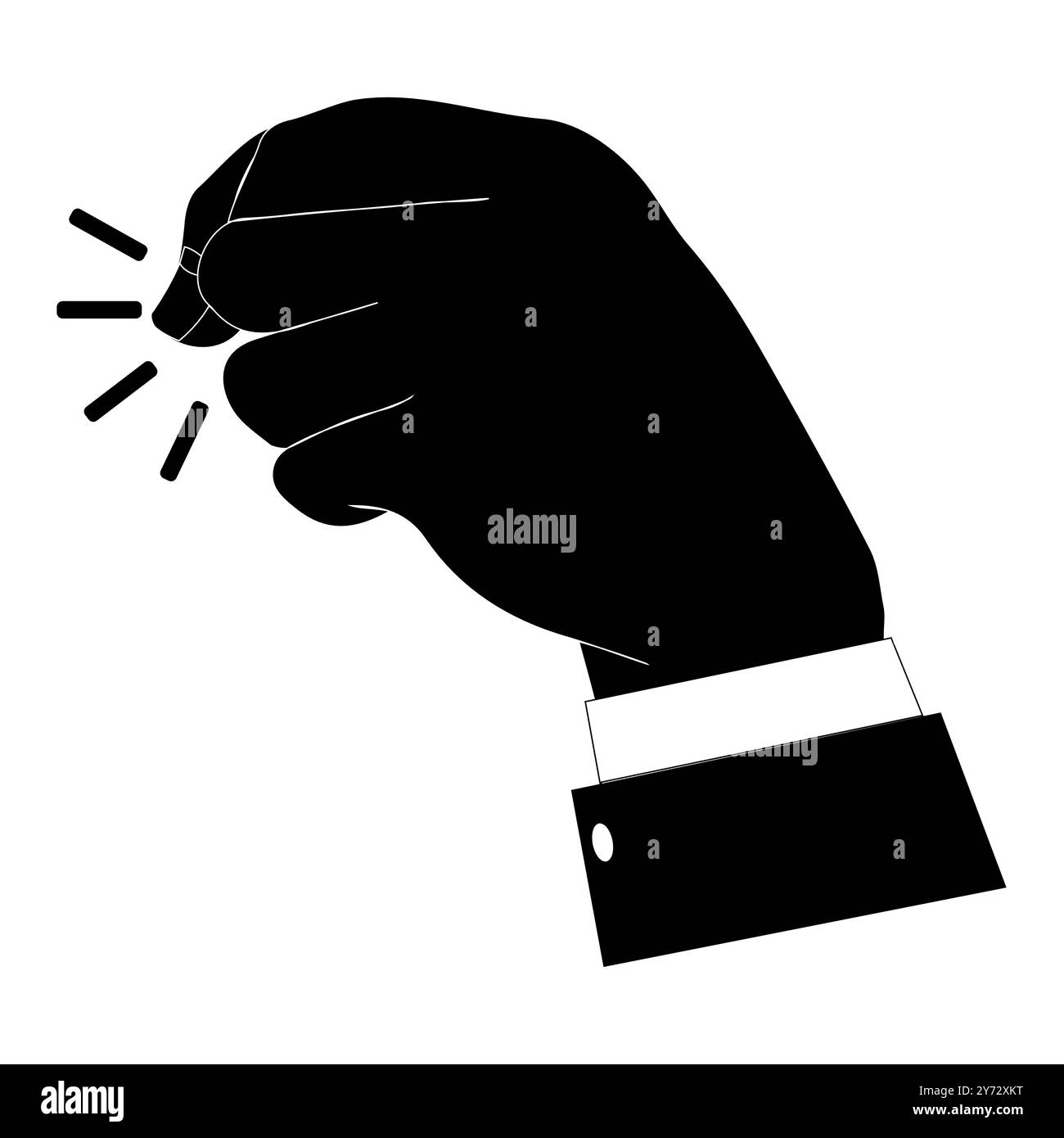 Hand knokning door icon illustration. Please knock sign board vector ...