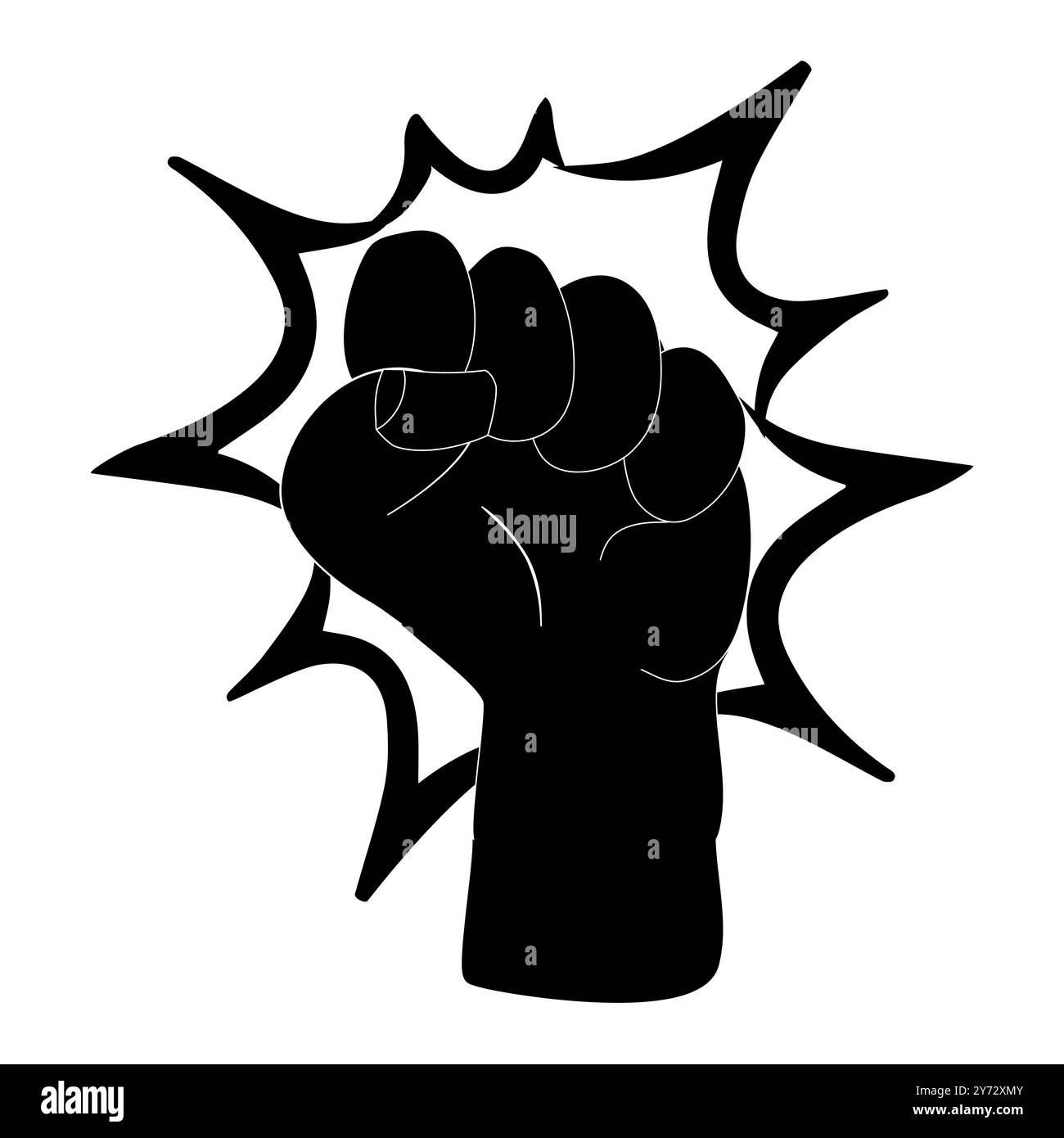 Hand knokning door icon illustration. Please knock sign board vector ...