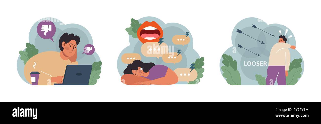 Condemnation set. Public censure or judgement. Upset victim being ...