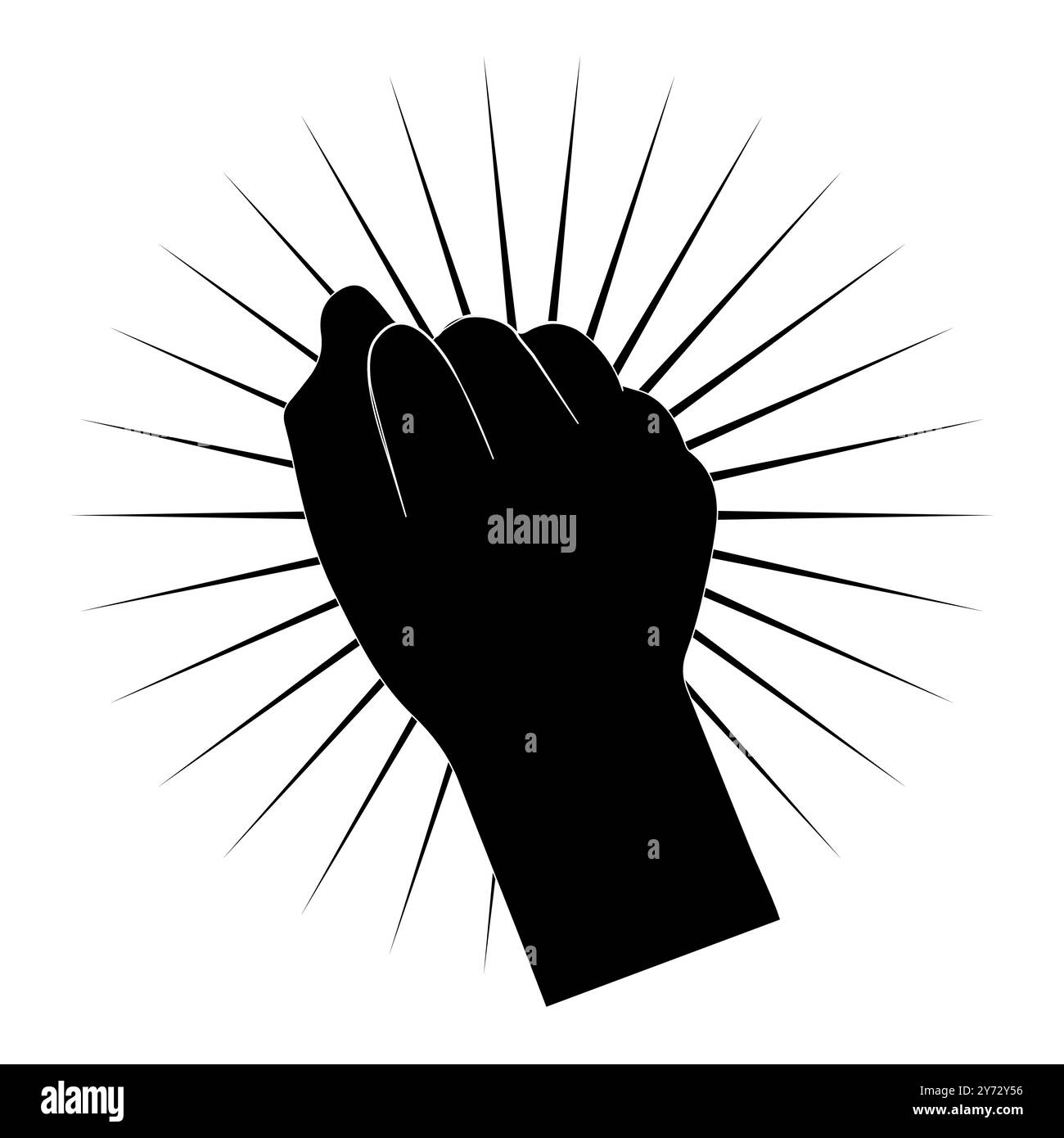 Hand knokning door icon illustration. Please knock sign board vector ...