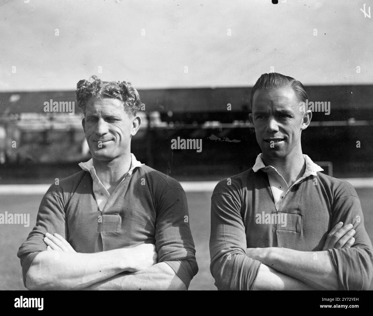 New picture of Harold Phipps, right back and Bert Johnson, left half of ...