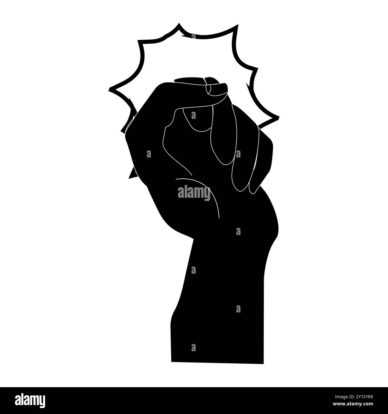 Hand knokning door icon illustration. Please knock sign board vector ...