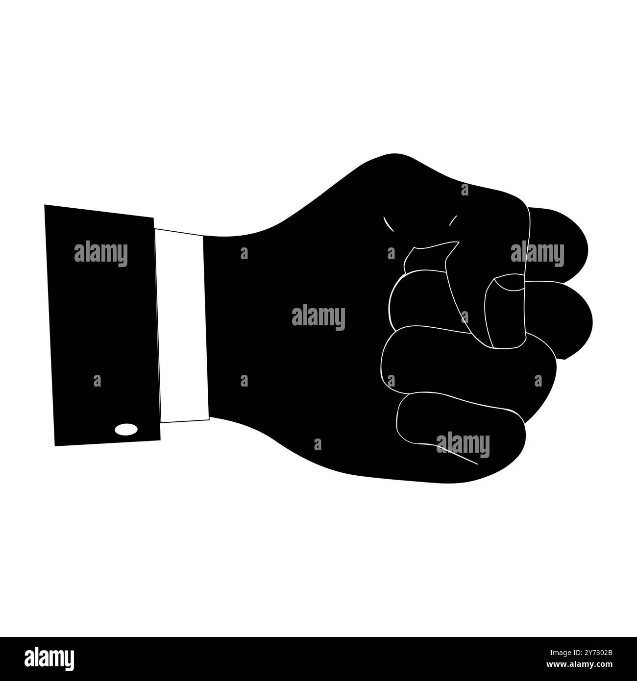 Hand knokning door icon illustration. Please knock sign board vector ...