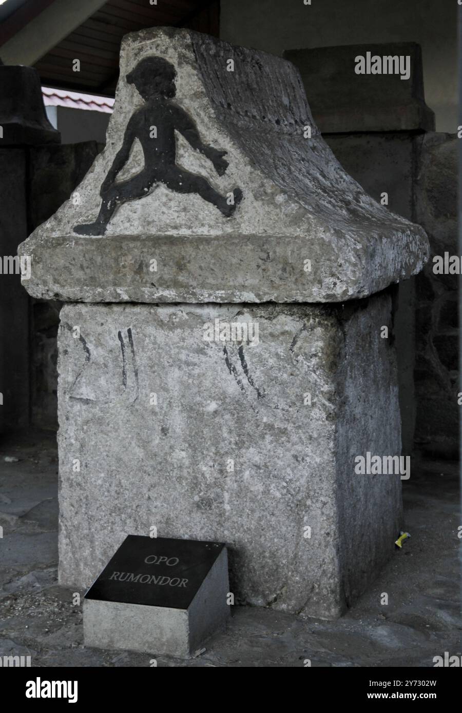 The ancient heritage of waruga 'Opo Worang' which is estimated in the ...