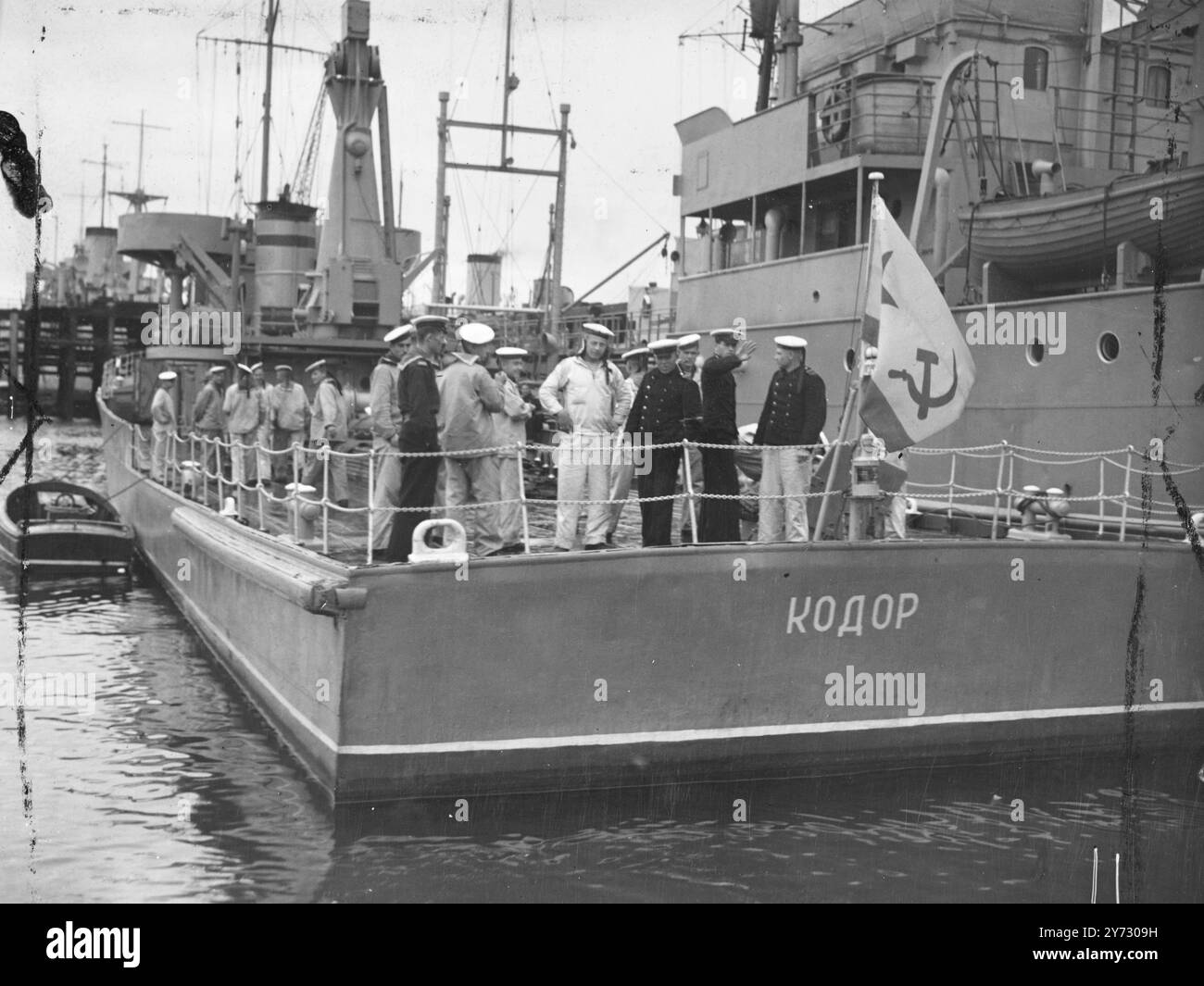 5 destroyers of the Soviet Navy have arrived at Falmouth, Cornwall and moored in the harbour ...