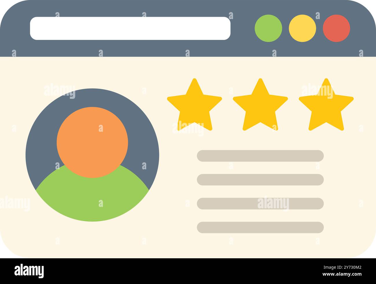 Website feedback survey with five stars rating representing customer satisfaction Stock Vector ...