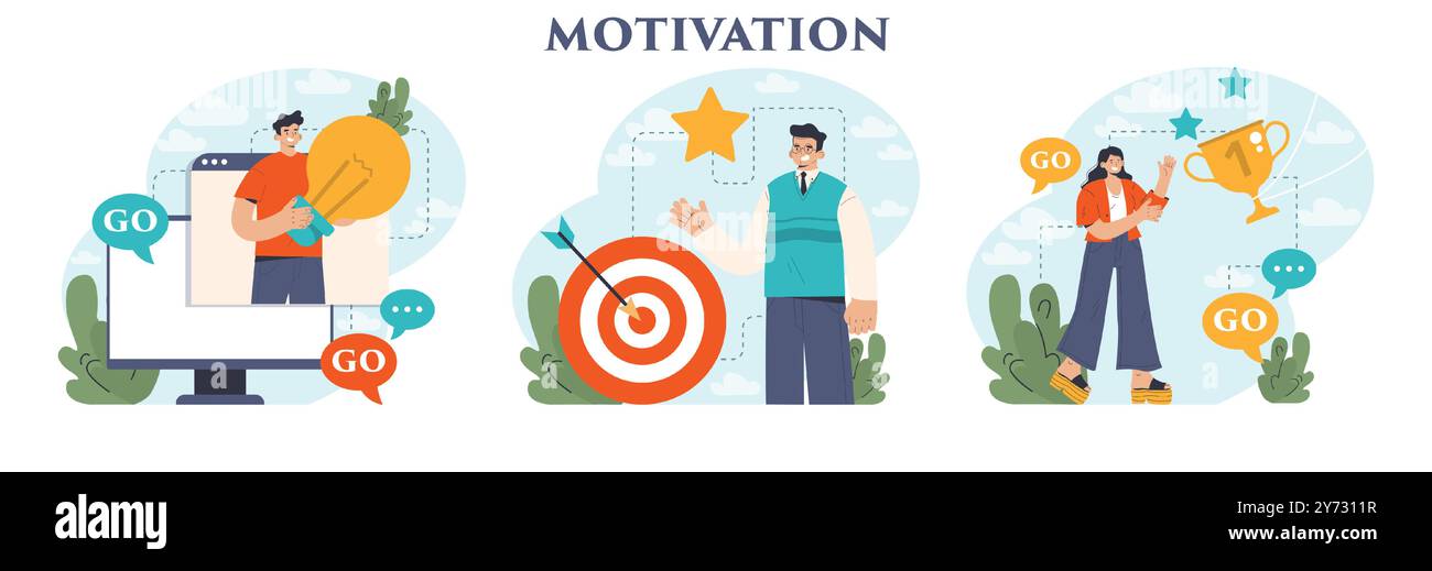 Motivation set. Ambitious character set and achieve the goal ...