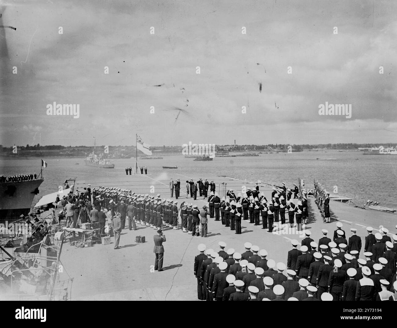 The 'Colossus' loaned to France. Mr and Mrs Attlee, the First and Fifth ...