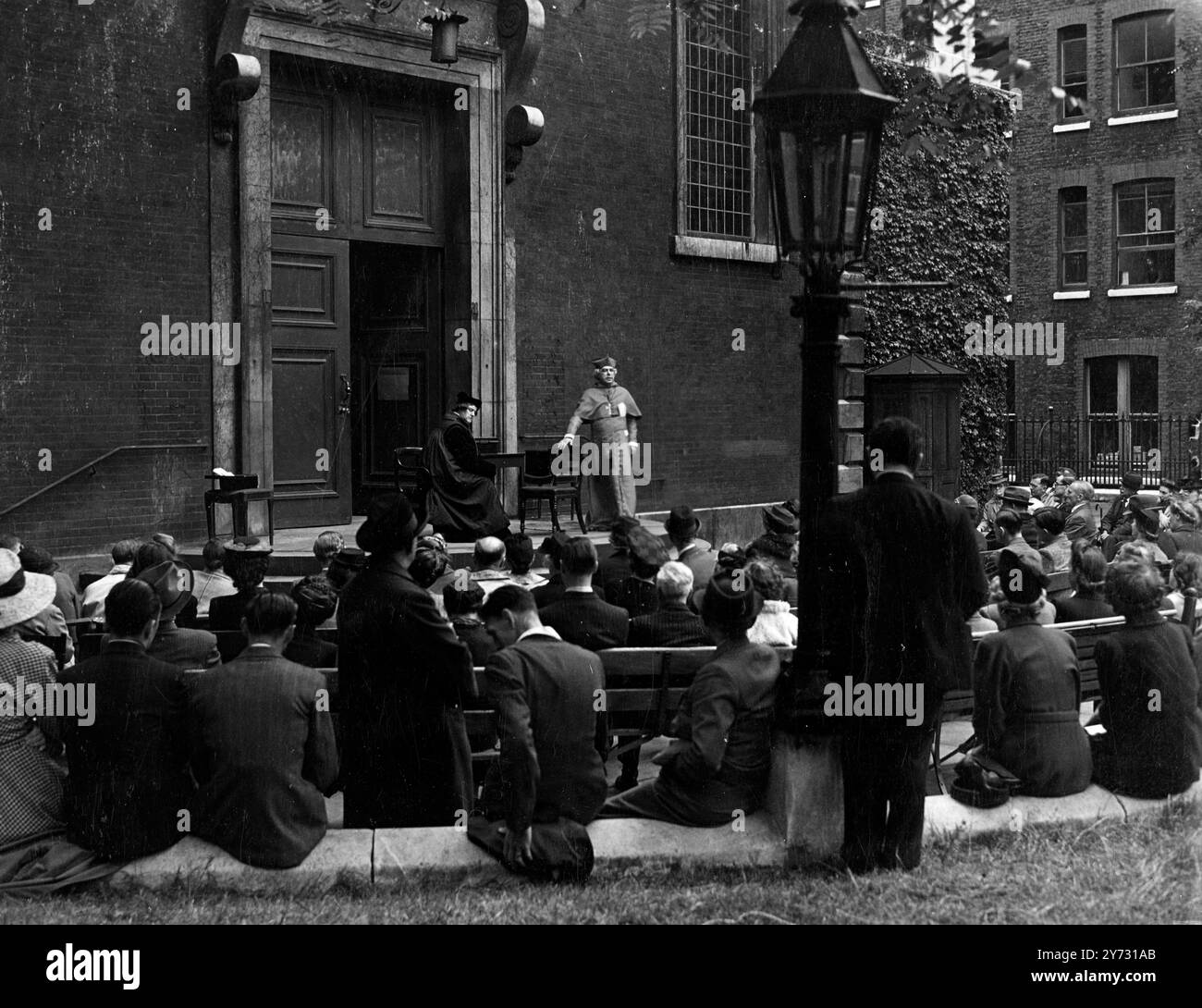 Shakespeare at the actor's church. Under the direction of the Priest in ...