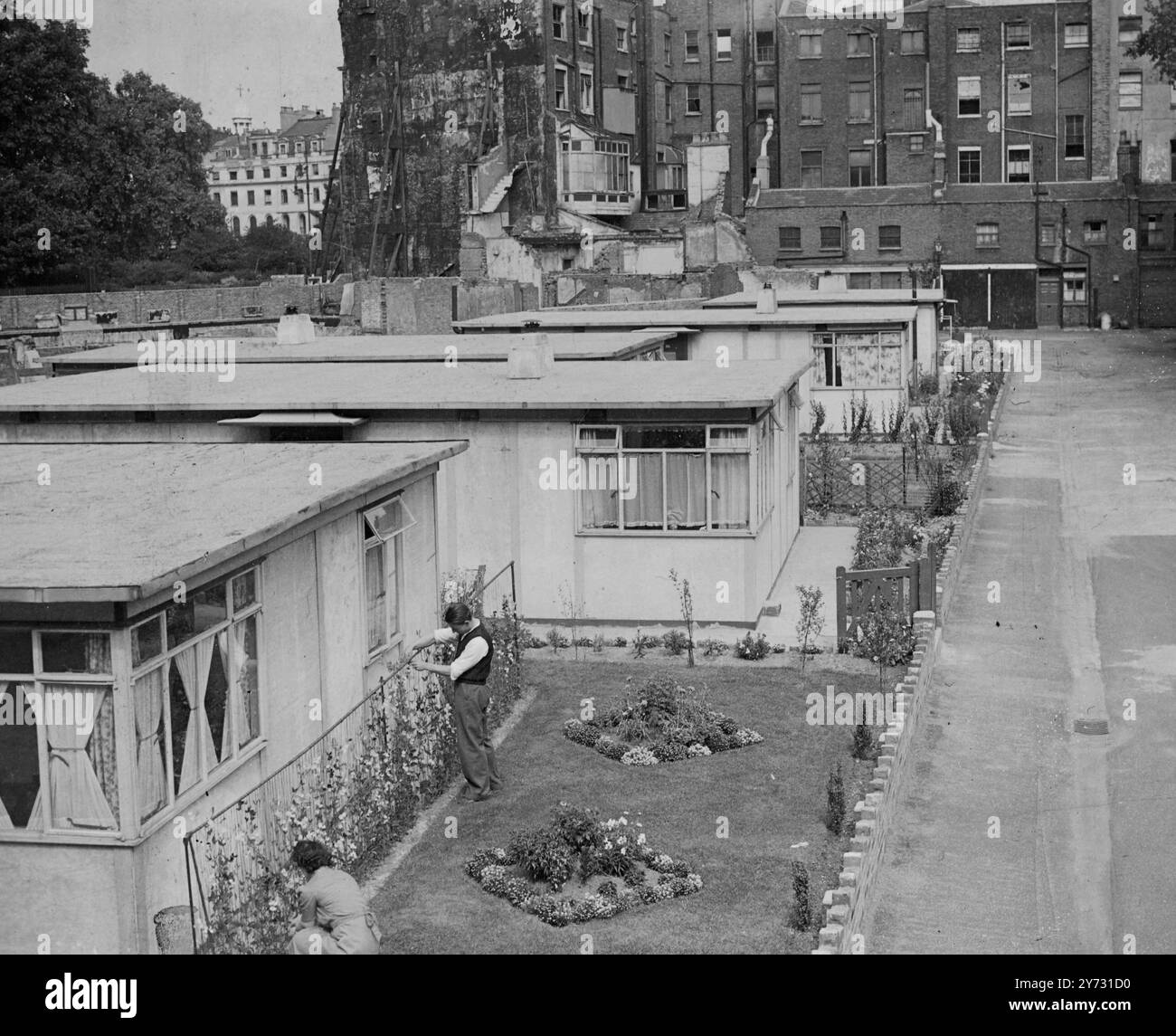 Pre Fabs in the West End. A number of prefabricated houses have been ...