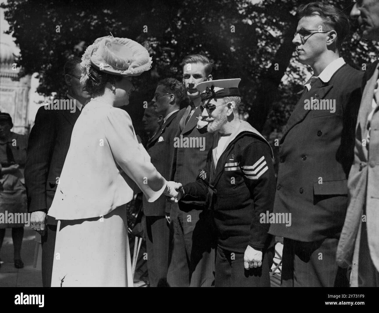 Royal visit to Regency Festival. The Queen and Queen Mary, visited the ...