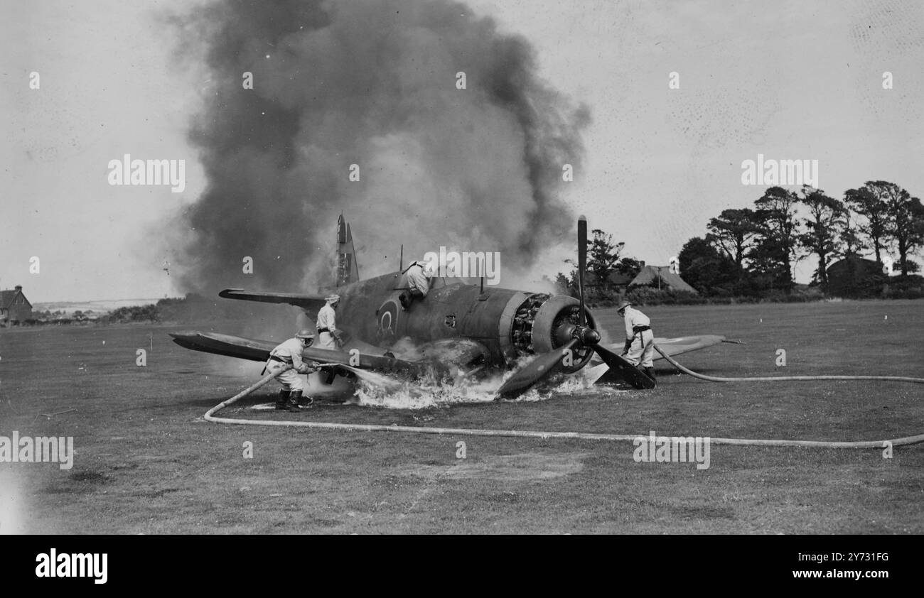 Naval air station's firefighting contest final. The final of the Royal ...