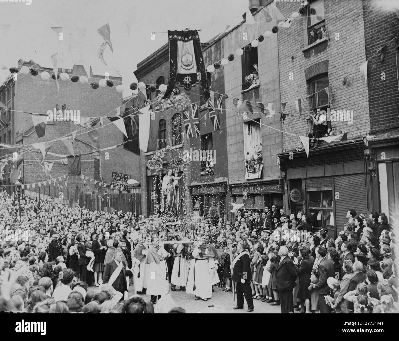 Mile long procession in Honour of our Lady of mount Carmel. - - London ...