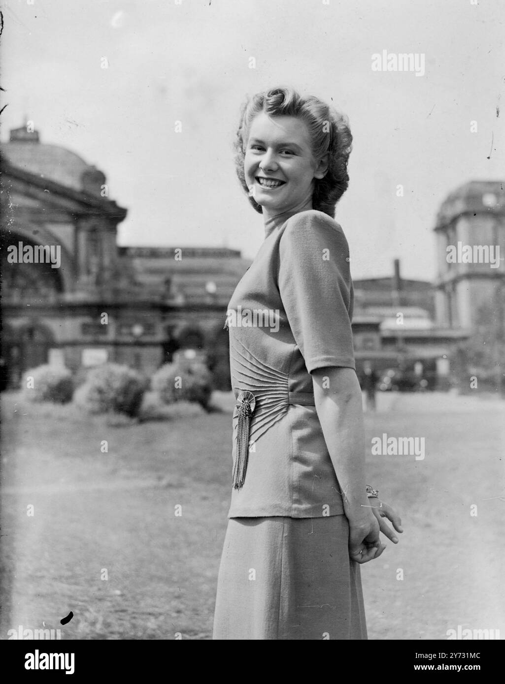 New television girl is tall and fair. Tall, fair, with brown eyes, 20 ...