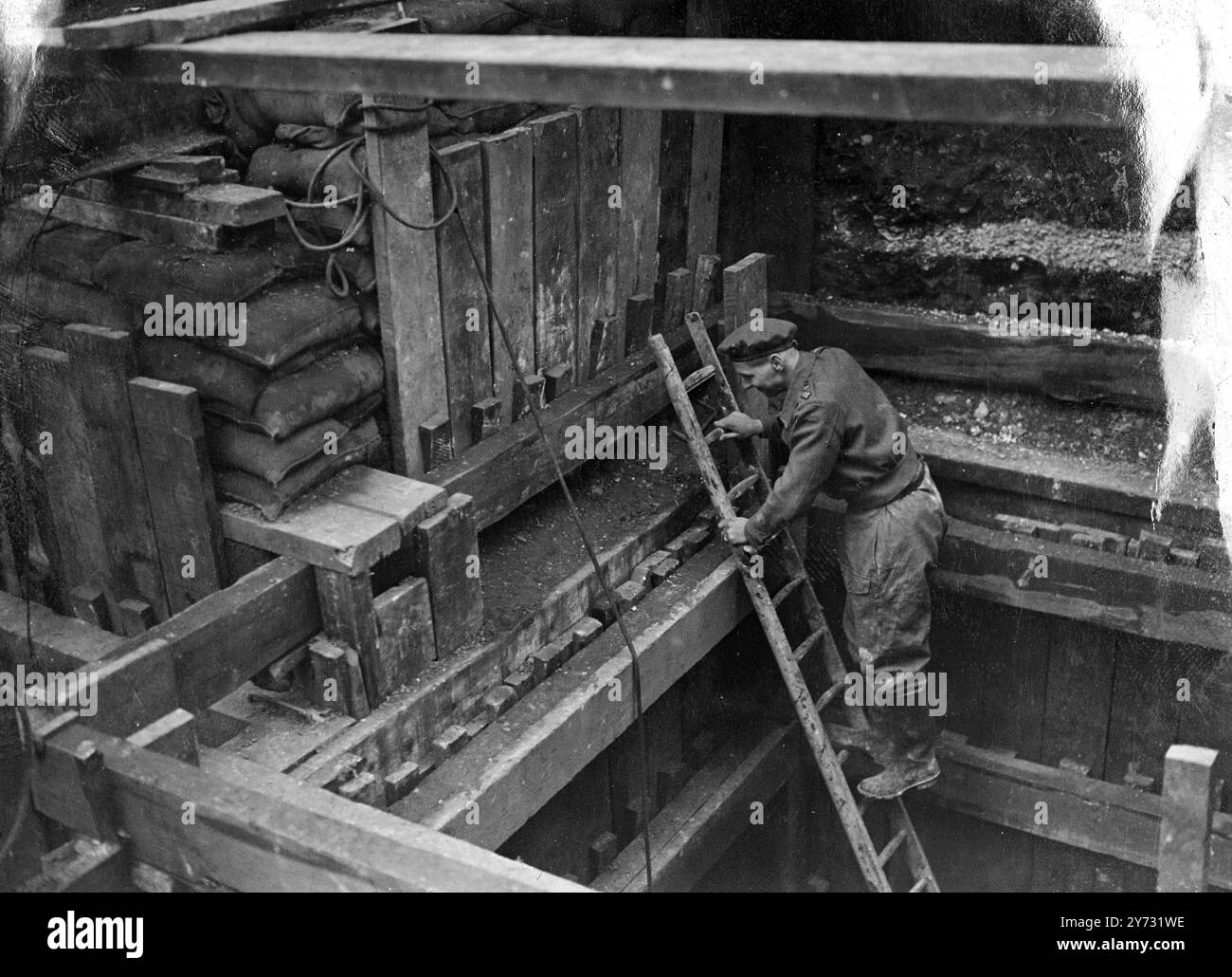 The end of 'Hermann' at Croydon. The 2,000lb bomb which fell in a South ...