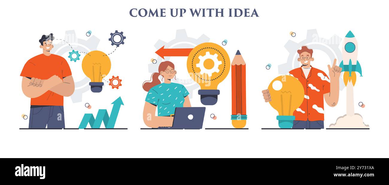 Come up with an idea concept set. Creative innovation or business ...