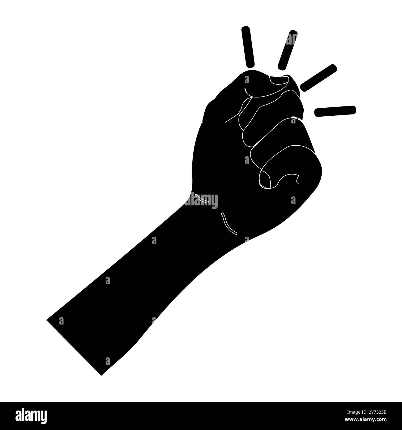 Hand knokning door icon illustration. Please knock sign board vector ...