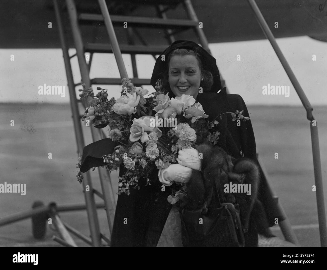 Miss Jeanette MacDonald, the American singer and some start, arrived at ...