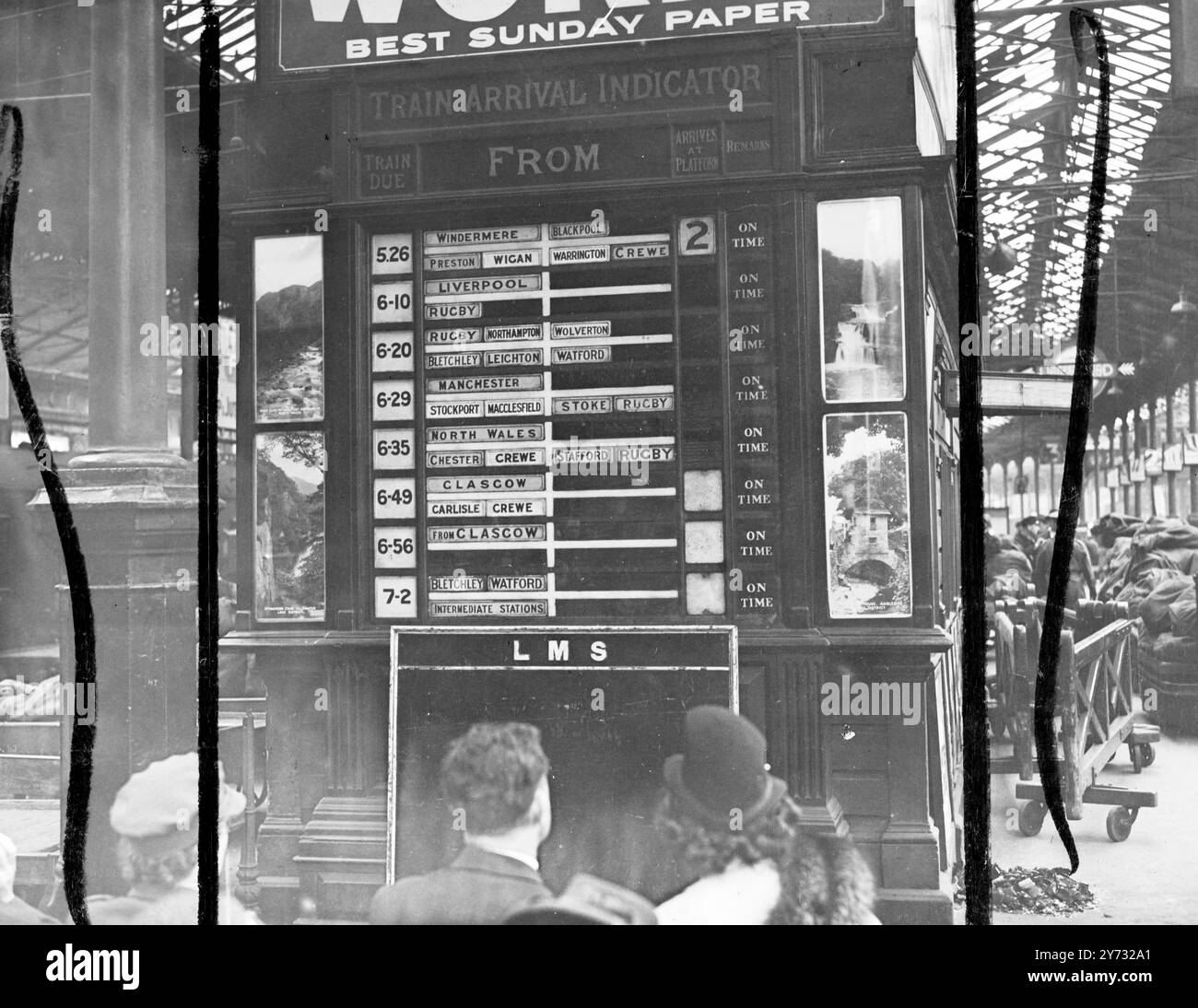 A picture taken at Euston station, London this evening. Which shows ...