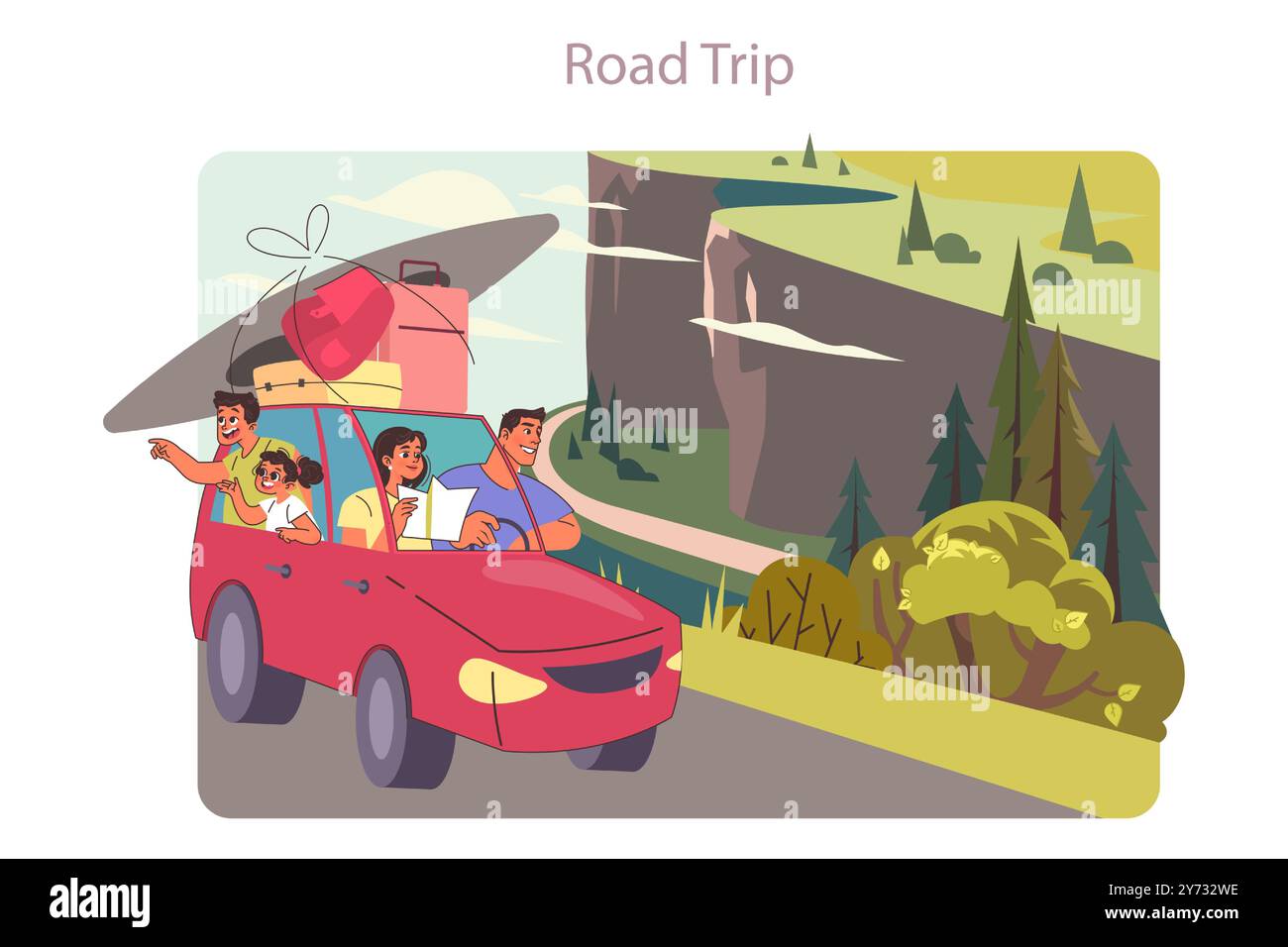 Couple in car baggage Cut Out Stock Images & Pictures - Alamy