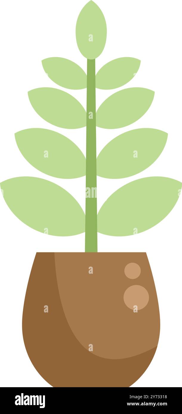 Stem seven green leaves hi-res stock photography and images - Alamy
