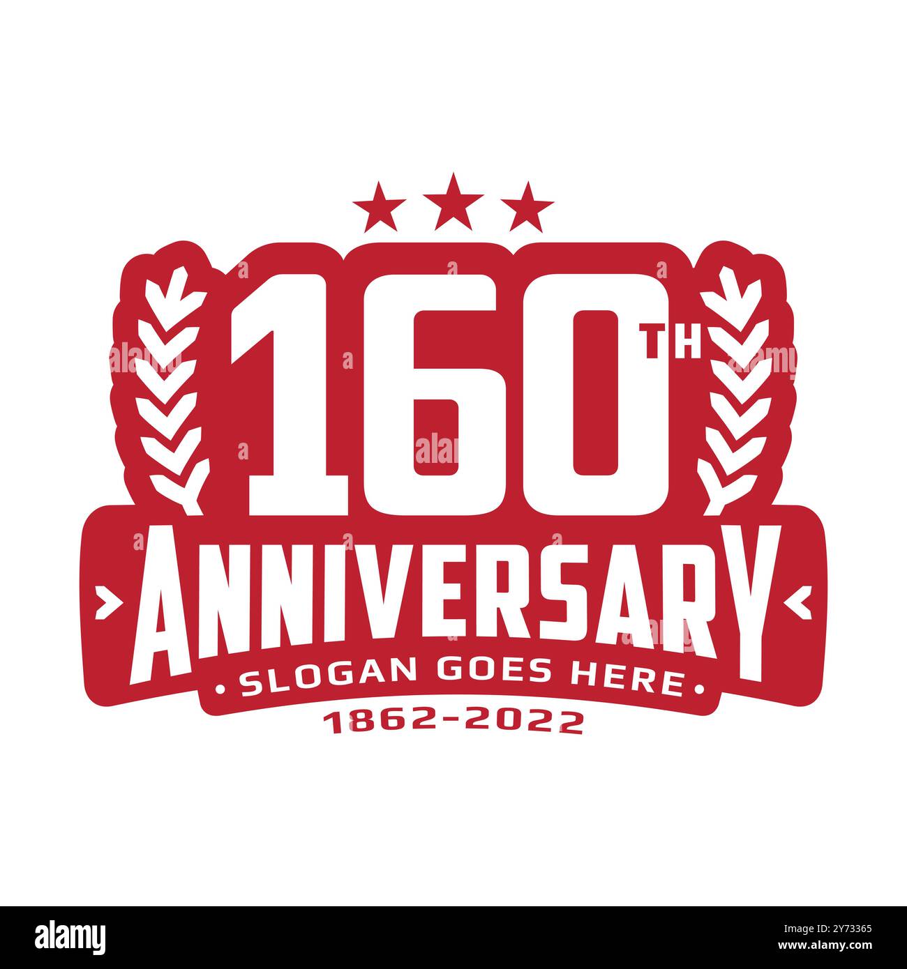 160 years anniversary logo design template. 160th anniversary ...