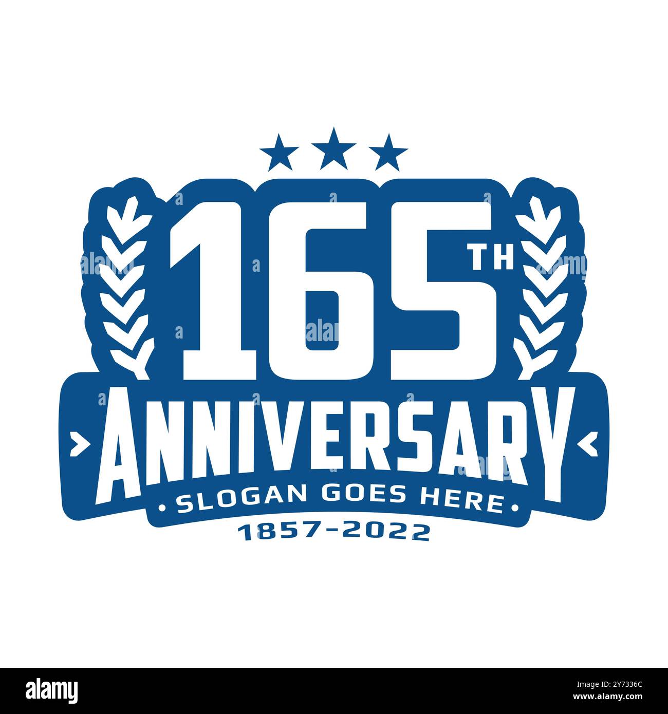 165 years anniversary logo design template. 165th anniversary ...