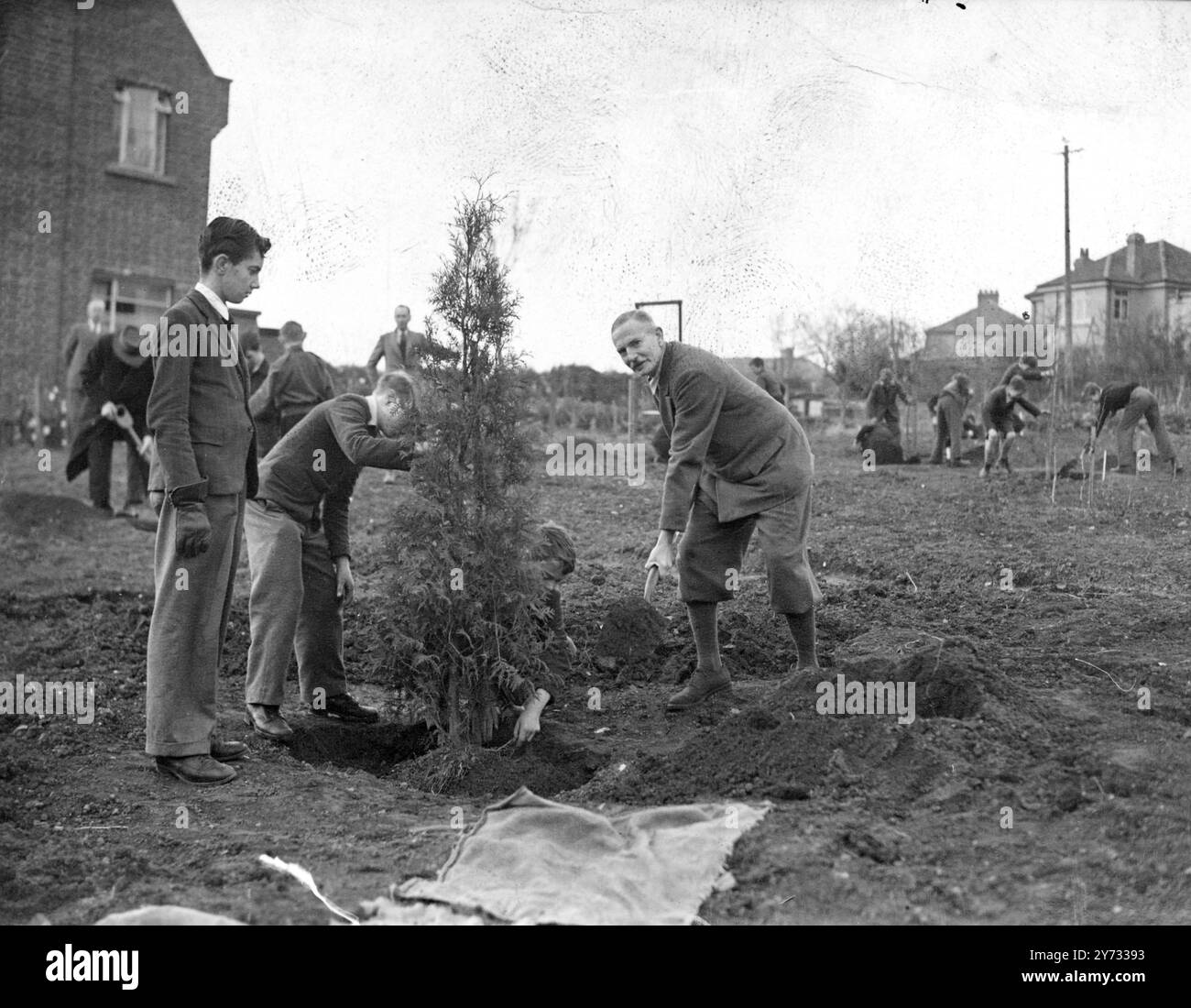 Men of the tree ceremony. Mr Richard St Barbe Baker, founder of the ...